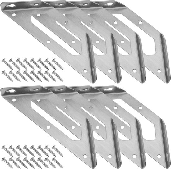 Allecto Plus - 8 stuks RVS Hoekbeugel Verbindingsstukken Driehoekige ...