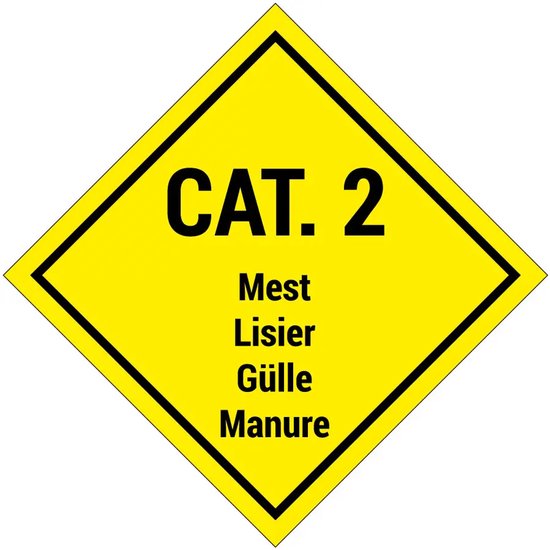 Categorie 2 mest bord - Sign Again - 10 x 10 cm | bol
