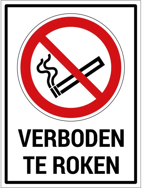 Verboden te roken bord met tekst - Sign Again - 28 x 21 cm | bol