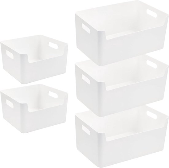 Allecto Premium - Opbergdozen voor keuken en badkamer - Set van 5 ...