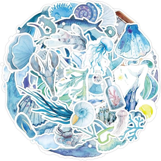 Allecto Plus - 50 stickers voor vissen en zeedieren - zelfklevende visstickers voor... | bol