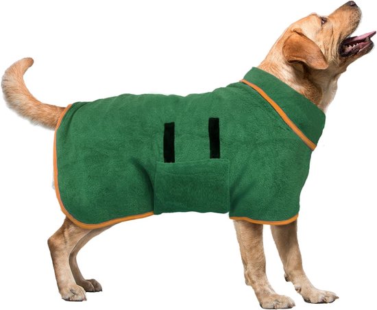 SNQ Microvezel Hondenbadjas - Maat L - 25-35kg - Honden Badjas - Super Absorberende... | bol