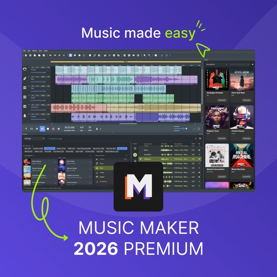 Magix Music Maker Premium 2026 - Muziek Software - Windows - Download | bol