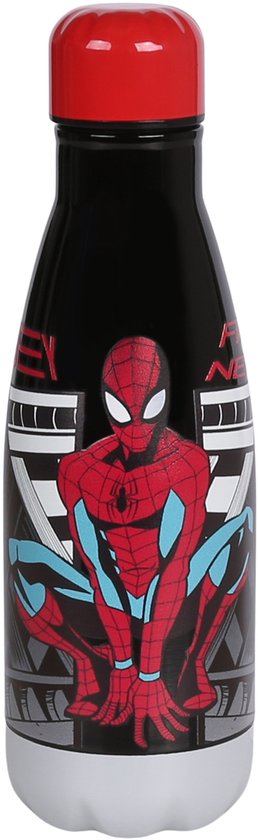 MARVEL Spider-Man STALEN WATERFLES, roestvrijstalen fles VOOR JONGEN ...