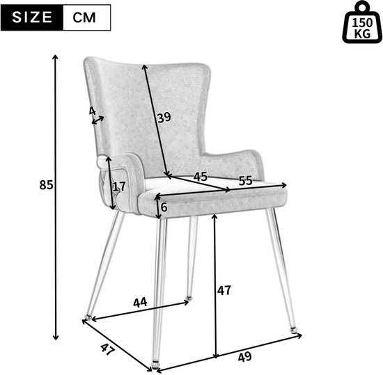 Velvet Eetkamerstoelen – Fluwelen Stoelen – Design Stoelen – Metalen ...