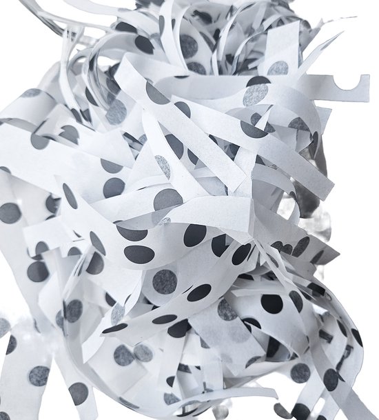 Papier snippers - Gekleurd wit zwarte stippen - vulling doos - opvullen ...