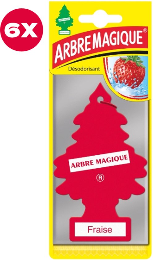 6 stuks Fraise Aardbei Arbre Magique Geurboom Luchtverfrisser voor in ...