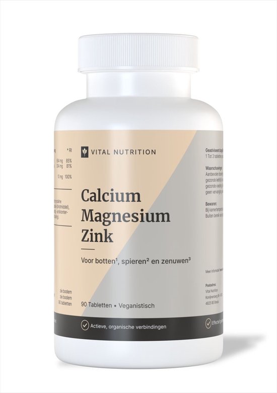 Vital Nutrition Calcium Magnesium Zink - Actieve, organische ...