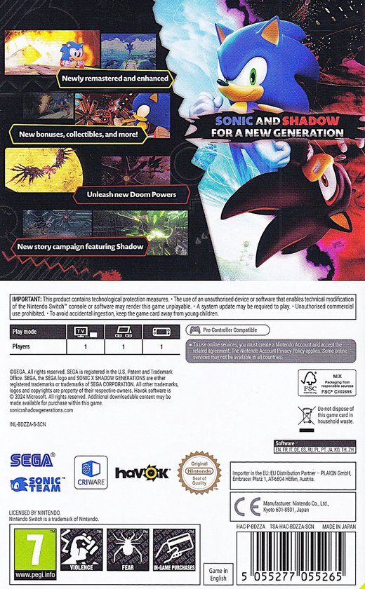 Sonic X Shadow Generations Switch | bol