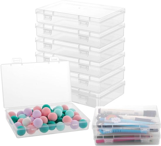 Allecto Plus - 8-delige set transparante kunststof sorteerdozen - klein ...