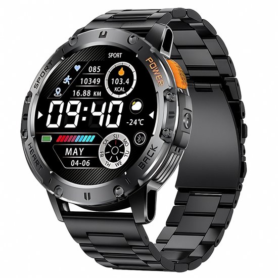 Royal Empire Amoled Smartwatch - Smartwatch Heren - Inclusief Led ...