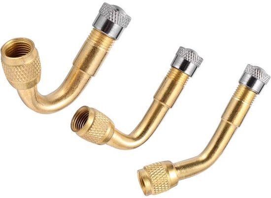 Set Van 3 Ventiel Bochten | Verloopnippel | Frans Ventiel | Bocht 45 ...