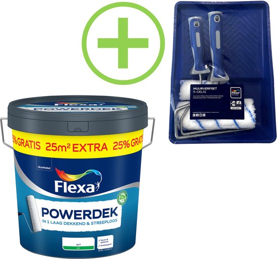 Flexa Powerdek - Flexa - Powerdek Clean - Reinigbare Muurverf - Wit ...