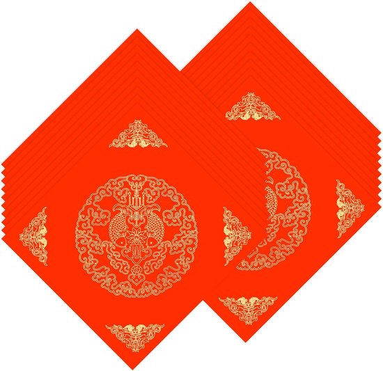 20 Stukken Rode Xuan Papier - Chinese Rode Papier - Chinese Calligrafie ...