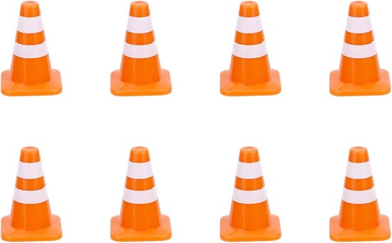 8Pc Mini Traffic Cones - 3.5cm Small Safety Building Cones - Mini ...
