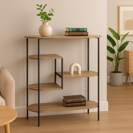 Fameilleur Wandkast Donkerbruin 76x30x95 cm – Metalen Opbergkast ...