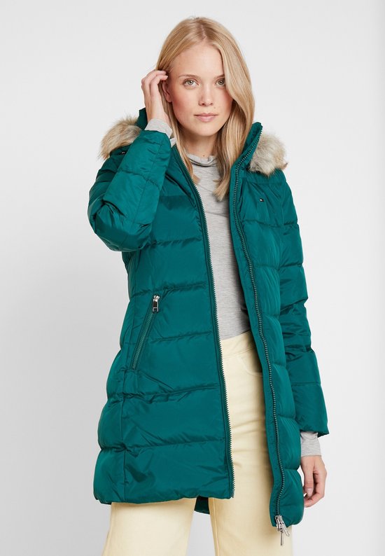 Tommy Hilfiger Basic Hooded Down Winterjas Jas - Vrouwen - donker groen ...