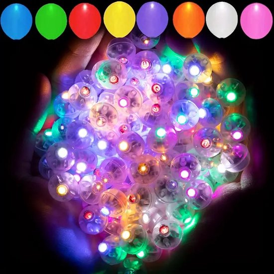 50x Mini LED Lampjes Verlichting – Kleine Party Lichtjes voor Ballonnen ...