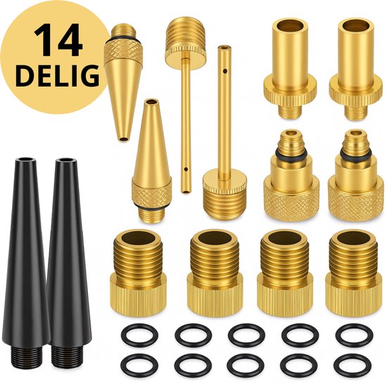 Twenty4seven® Verloopnippels Fietsventiel - 14-Delige Set - Fietspomp ...