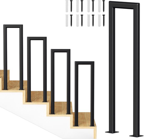 U-vorm Elliptische Buis Leuning 75cm Ijzer Leuning Buiten & Binnen Trap ...