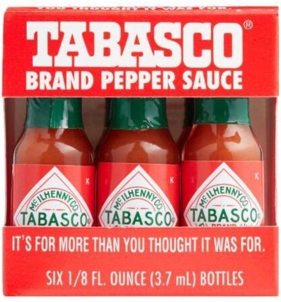 TABASCO® Original Red Miniatures - 4x6 (24) mini bottles | bol
