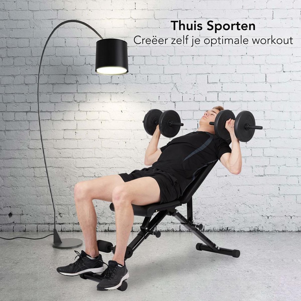 KIMO DIRECT Halterbank - Verstelbaar in 7 standen - Fitness Bank - Multifunctioneel -... | bol.com