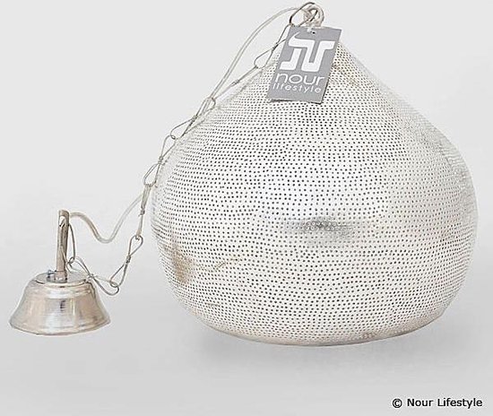 Nour Lifestyle Arabische hanglamp Tofaha met gaatjes, maat L (Oosterse - Egyptische -... | bol.com