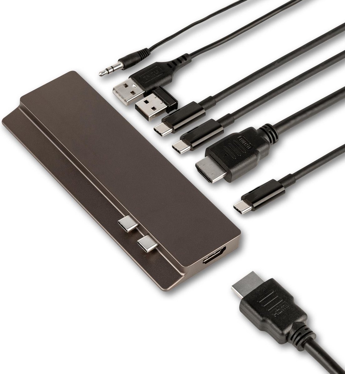 SBVR DS66 - USB C Hub - 8 in 2 USB C Adapter - 2* HDMI 4K Screen Extender en... | bol.com