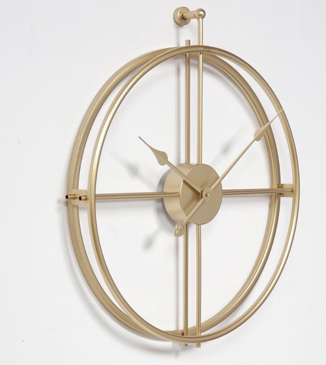 Luxaliving Moderne Gouden Klok / Muurklok Goud / Wandklok Goud Metaal ...