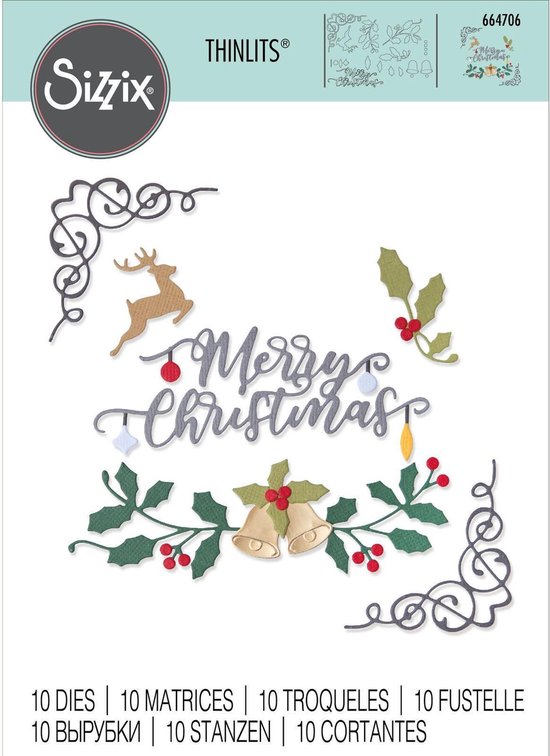 Sizzix Thinlits Snijmal Set - Festive Elements - 10 stuks | bol.com