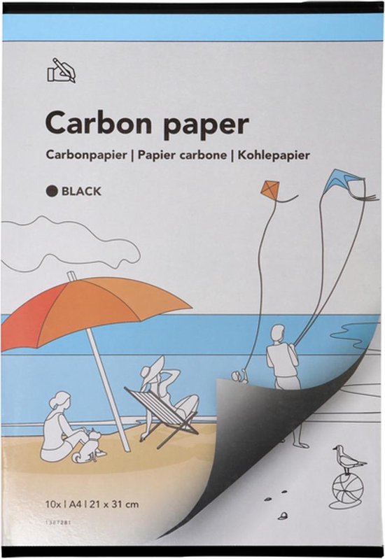 Carbonpapier A4 21x31cm 10x - Zwart - Gratis Verzonden | bol