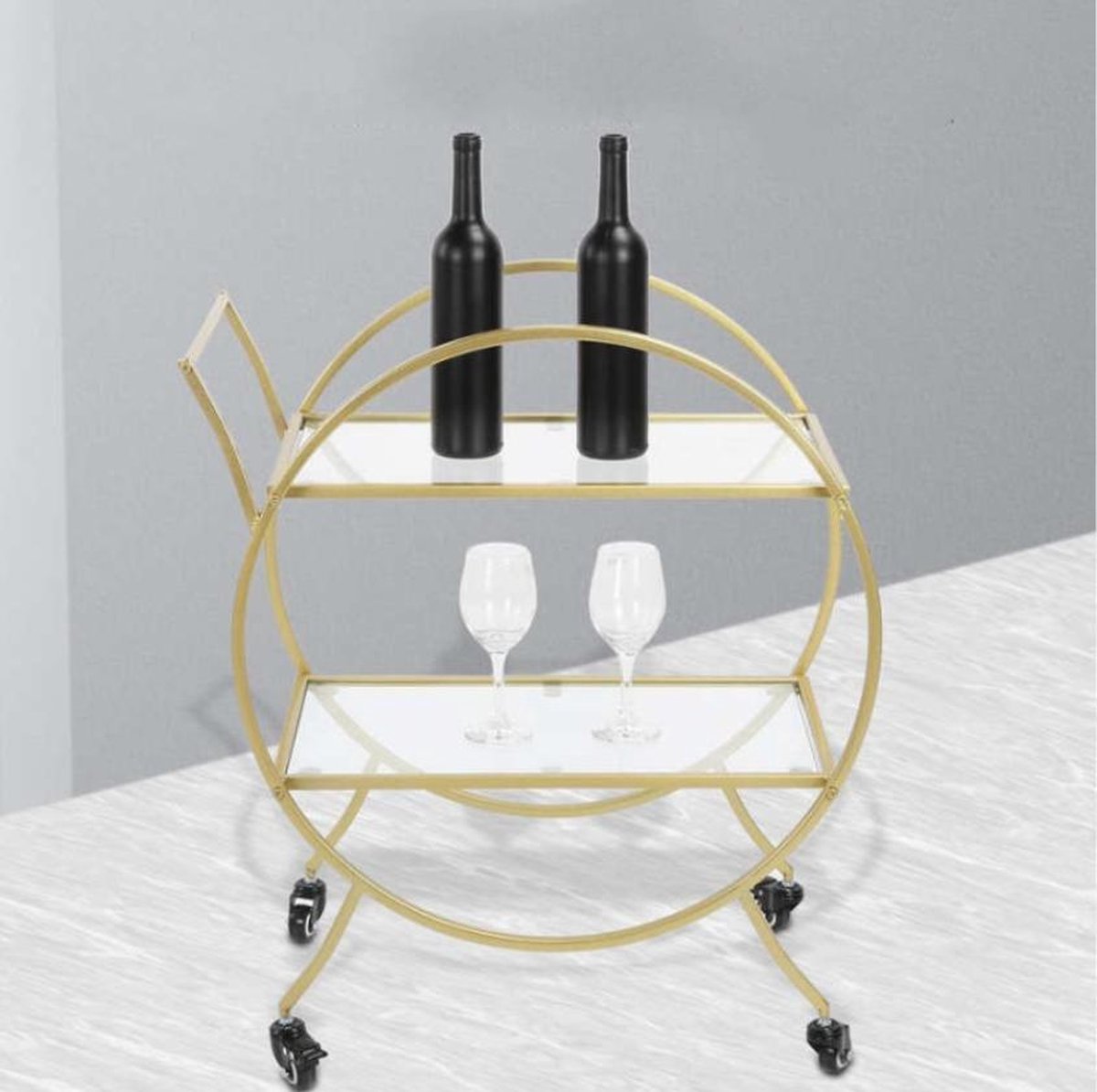 Glazen Keukentrolley 2 Lagen - Serveerwagen - Keuken Trolley - Serveer ...