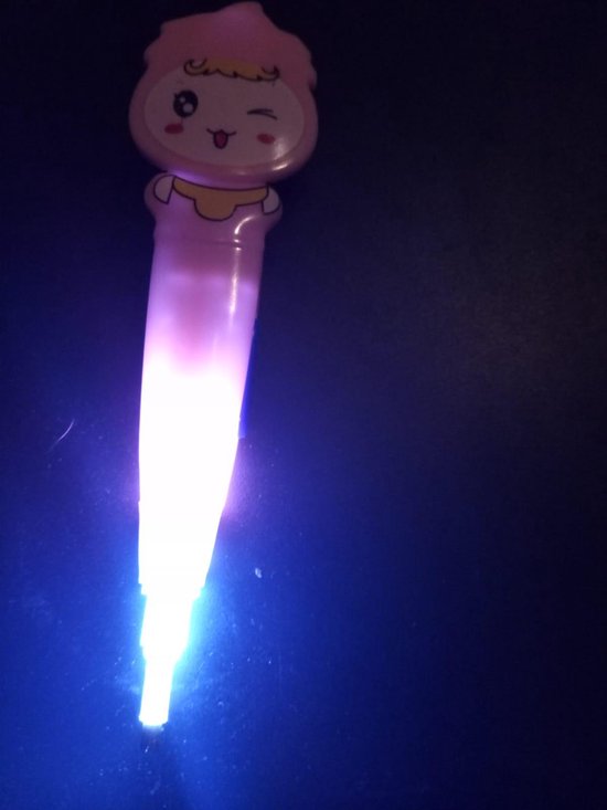 Diamond painting - Pen met LED-verlichting (1 kop) - Roze | bol