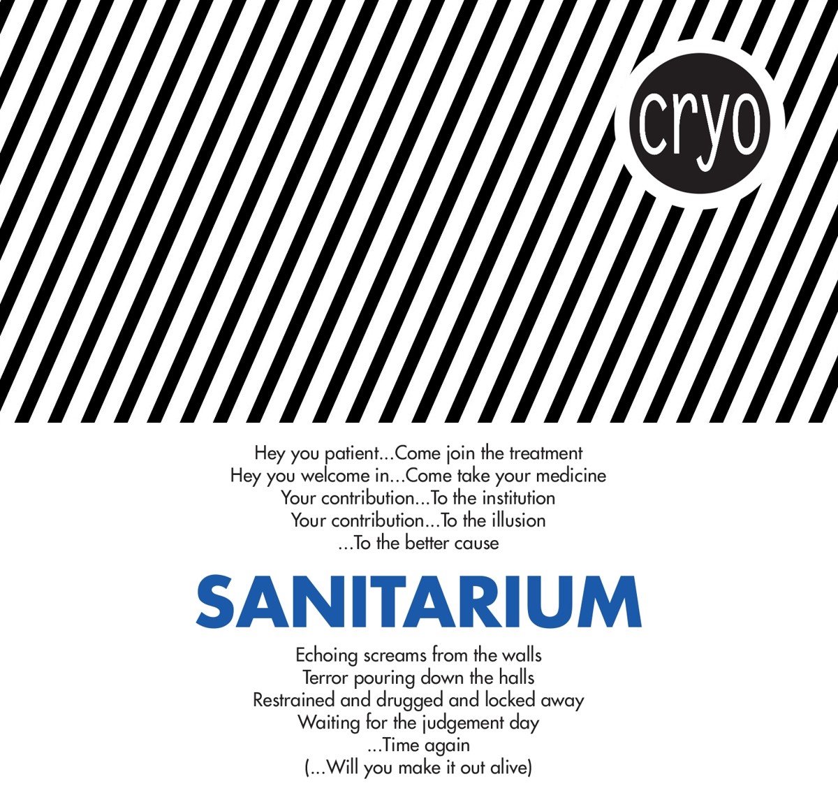 Cryo - Sanitarium (CD) (Limited Edition), Cryo | CD (album) | Muziek | bol