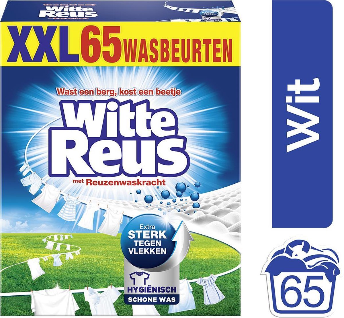 Witte Reus Waspoeder Wasmiddel - Witte Was - Voordeelverpakking - 65 ...