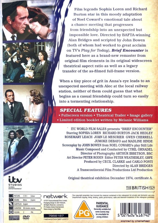 Brief Encounter (DVD) (Dvd), Sophia Loren en Richard Burton | Dvd's | bol