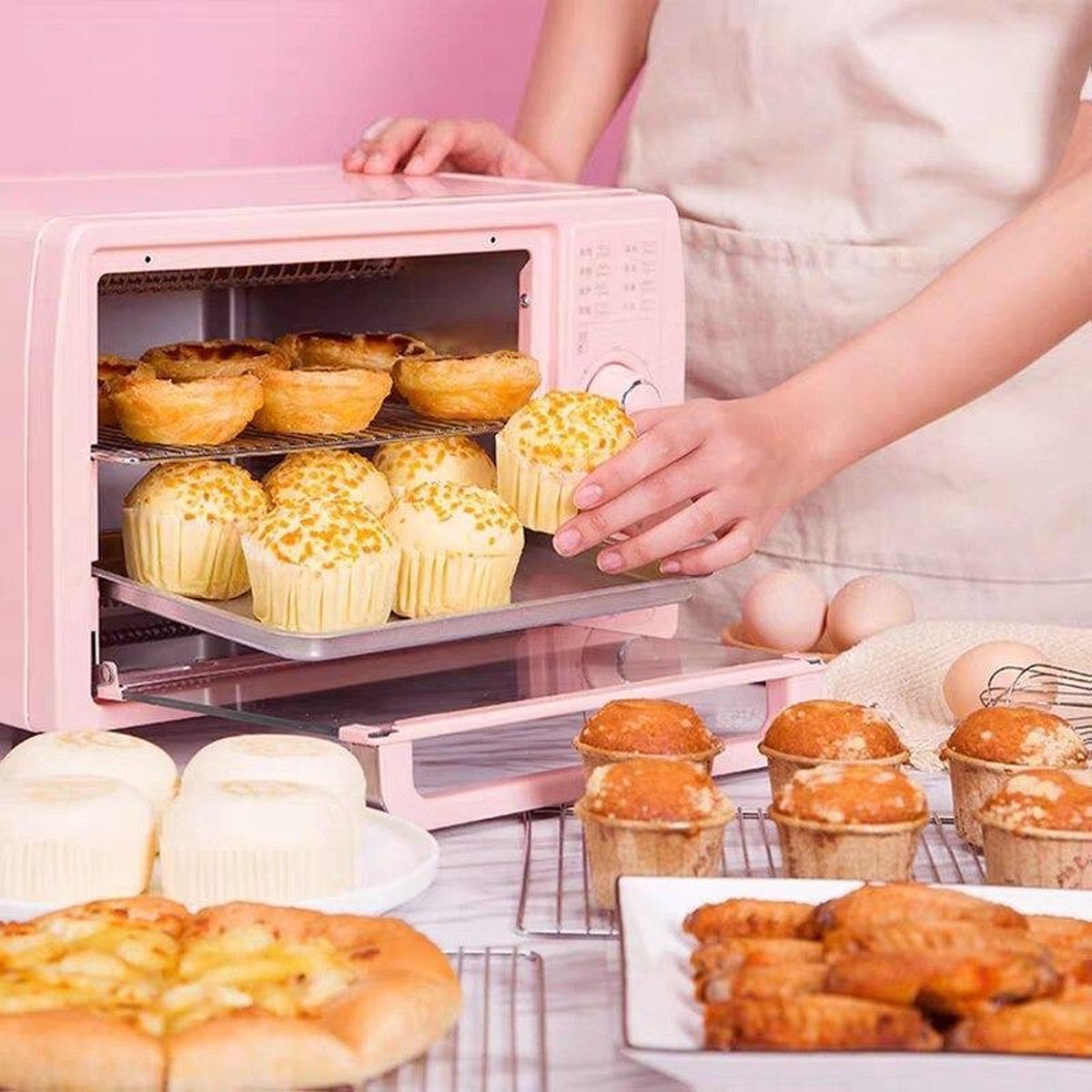 Mini Oven Roze - Camping Oven - Mini Oven Vrijstaand - Mini Oventje ...