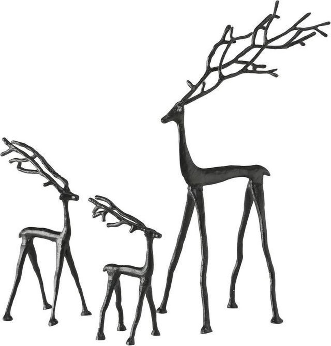 Rendier zwart , set van 3 stuks . Aluminium 29 tot 67cm | bol