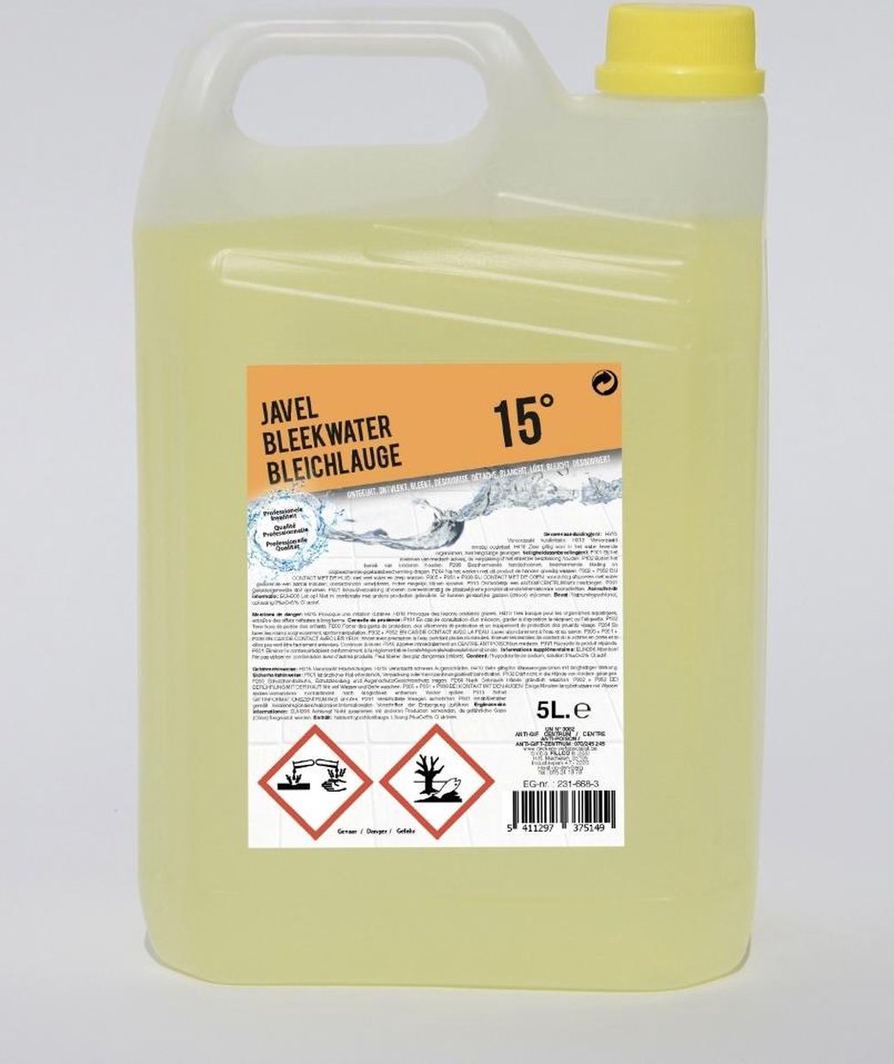 Industrieel bleekmiddel - Javel 15% - 5l | bol.com