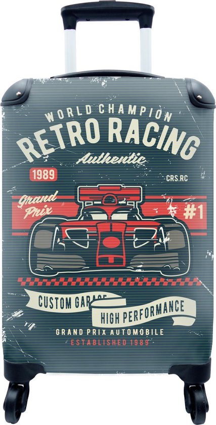 Valise - Voiture de course - Circuit de course - Vintage - Dessin ...