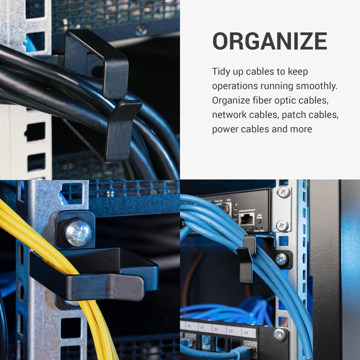 kwmobile 5x kabelhouder - Set van 5 kabelgeleiders - Kabeldoorvoer ...