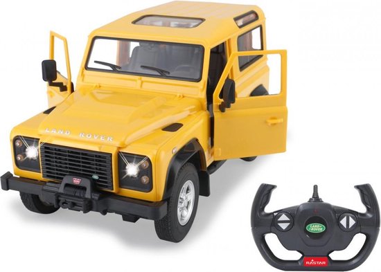 Jamara Rc Auto Land Rover Defender 29 Cm 1:14 Geel 2-delig | bol.com