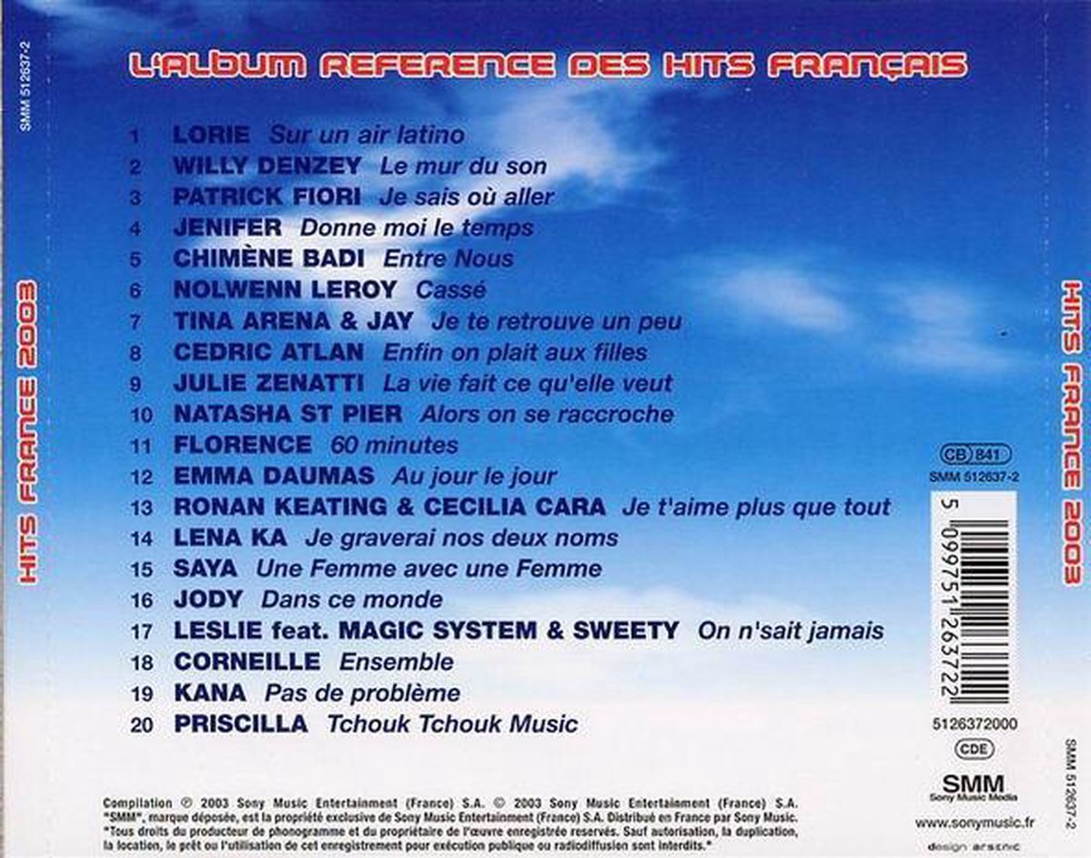 Hits France 2003, Various | Muziek | bol