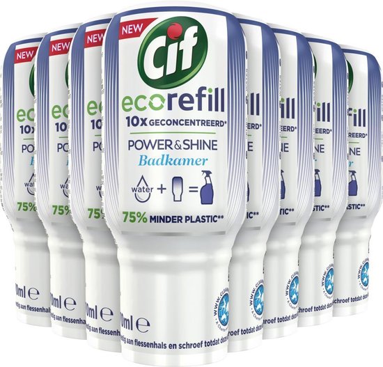 Cif Power & Shine Badkamer Eco Refill Capsule - 10 x 70 ml ...