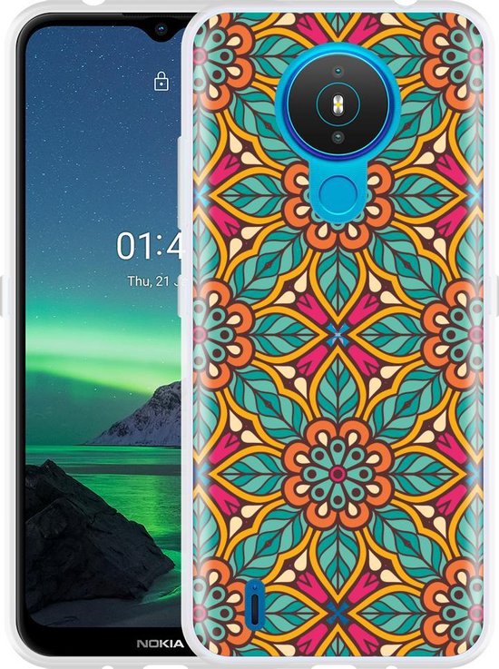 Nokia 1.4 Hoesje Flora Mandala - Designed by Cazy | bol