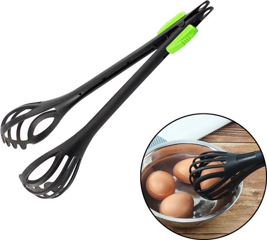 Ei Schep - Zwart - Eierschep - Tang voor Eieren - Schep voor Eieren ...