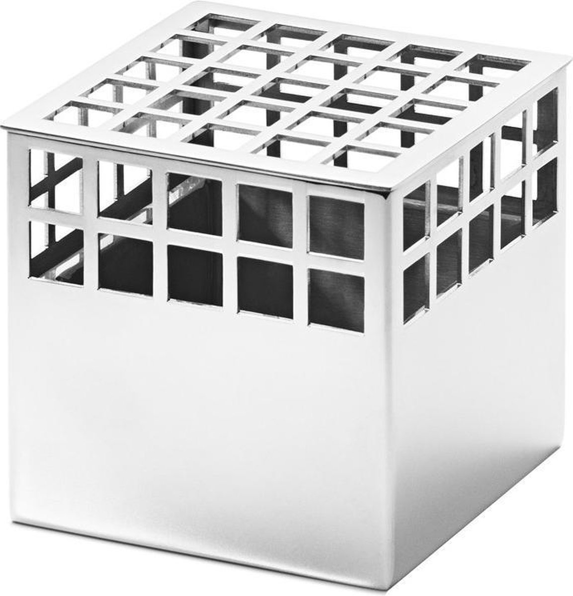 Georg Jensen Matrix Vaas Cube - 7,2x7,2x7,2 cm - RVS | bol.com