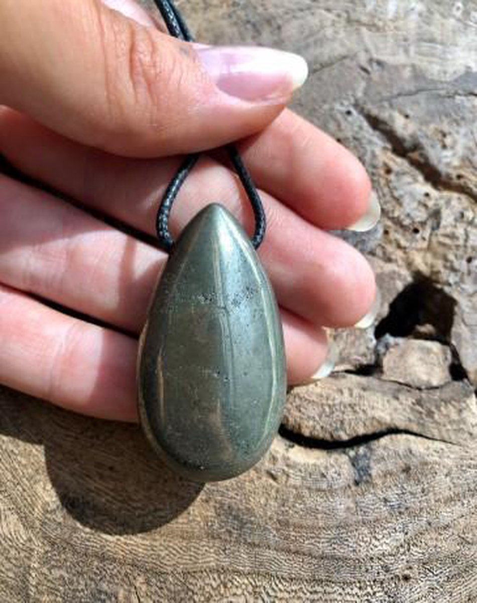 Ruben Robijn Pyriet edelsteen druppel hanger | bol.com