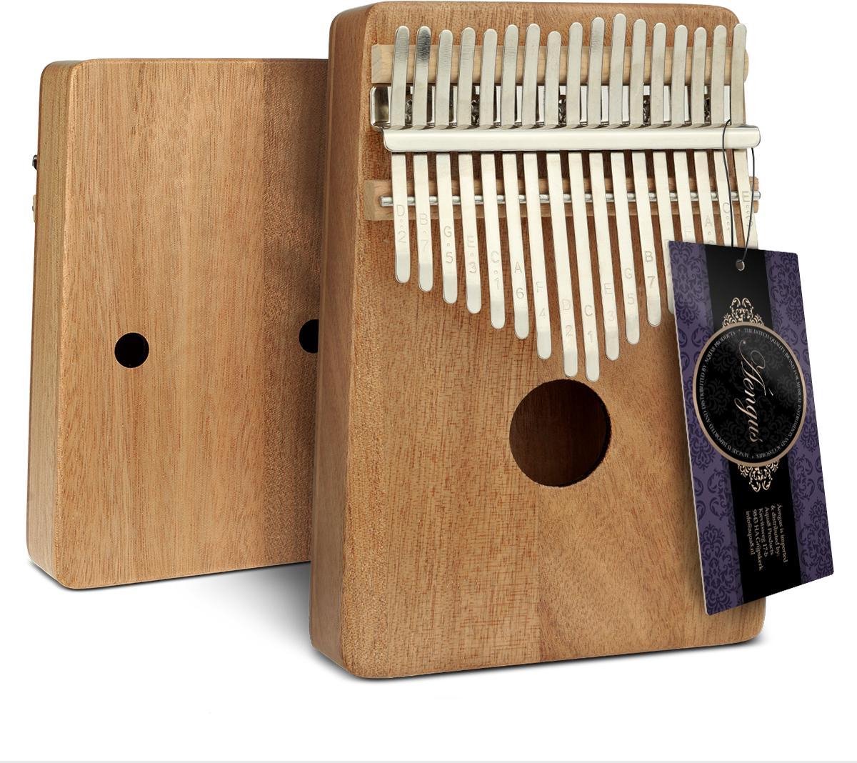 Áengus Kalimba Duimpiano 17 Tonen - Acacia - met Accessoires - Ned ...