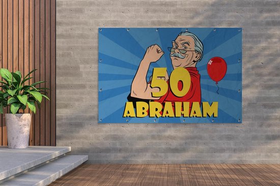 Décoration murale Homme - Anniversaire - 50 ans Abraham - 180x120 cm ...